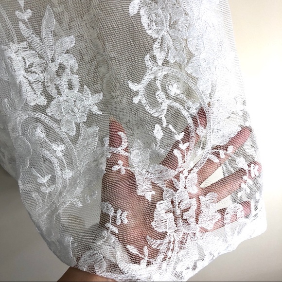 Urban Outfitters | Dresses | Uo Pins Needles White Lace Sheer Dress ...
